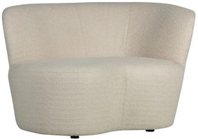 OnaDnes -20% Hoorns Krémově bílé látkové lounge křeslo Stania 112 cm, pravé