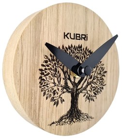 KUBRi 0013A - Miniaturní dubové hodiny se stromem života