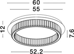 Stropní LED svítidlo NOVA LUCE AURELIA 41W 3500K 9333080 stmívatelné Triac