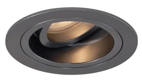 Moderní zapuštěné bodové svítidlo antracitově šedé GU10 50 mm kulaté otočné - Chuck