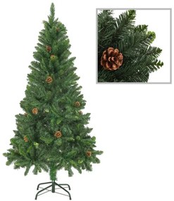 Umělý vánoční stromek se šiškami zelený 150 cm,  284314 HangarStore.cz