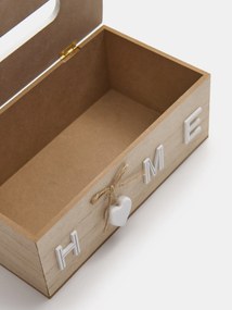 Sinsay - Box na kapesníky s nápisem Home - béžová