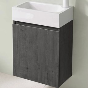Design LED koupelnová skříňka s umyvadlem DOPORRO PISA 2 vel.45cm WHITE Barva: eiche steirling