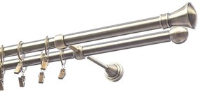 Garnýže kovová 19mm dvoutyčová mosaz  Monako délka: 1,8m