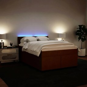 Box spring postel s matrací růžová 140x200 cm samet 3288647