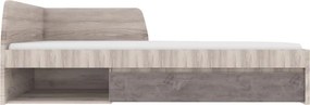 Postel JESI NEW, 90x200, kaštan nairobi/onyx Kondela 0000408053