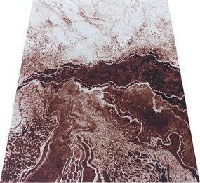 DY Hnědý koberec s abstraktním vzorem Horeca-New 111 Rozměr: 60x100 cm