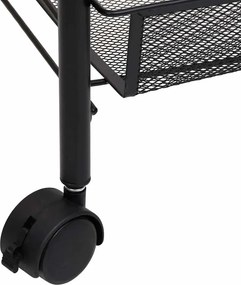 Kuchyňský vozík s 5 patry černý 46 x 26 x 105 cm železo 336328