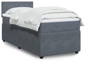 Box spring postel s matrací tmavě šedá 80 x 200 cm samet 3287585