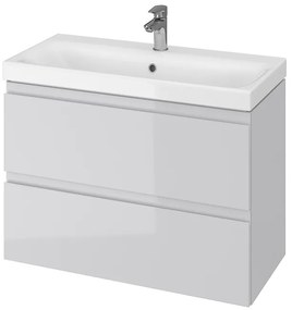 Cersanit - SET skříňka + umyvadlo, šedý lesk, Moduo Slim 80, S801-224-DSM