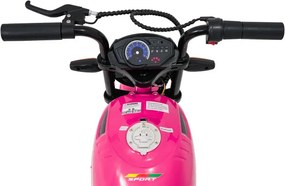 Elektrická motorka SUPERMOTO růžová