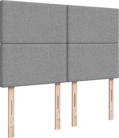 Box spring postel s matrací světle šedá 140 x 190 cm textil 3291268