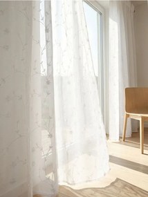 Sinsay - Závěs na řasící pásce s květinovou výšivkou - bílá