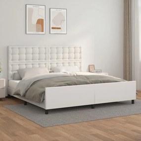 Rám postele s čelem bílý 200x200 cm umělá kůže 3125592