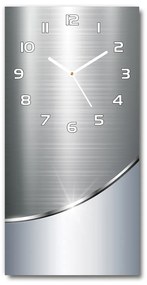 Wallmuralia Nástěnné hodiny Kovová abstrakce 30x60 cm