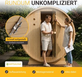 Artsauna Sudová sauna Spitzbergen s kamny Velikost: 220 cm se dvěma lavicemi