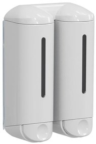 MARPLAST MARPLAST, SHOWER MEDIUM dvojitý dávkovač tekutého mýdla 2x250ml, bílá, A94801