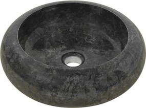 Umyvadlo 40 x 12 cm mramor černé 142766