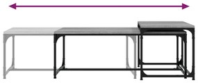 Konferenční stolky 2 ks šedé sonoma kompozitní dřevo - Default Title