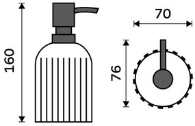 Nimco Dávkovač tekutého mýdla, pumpička plast AKAYA - AK 31