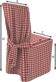 Návlek na židli barva červená látka vzorované