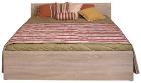 Manželská postel 160 cm Gwenn (dub sonoma) (bez roštu a matrace). 1052935