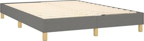 Box spring postel s matrací tmavě šedá 140x200 cm textil 3140778