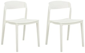 Sada 2 jídelních židlí bílé SOMERS Beliani