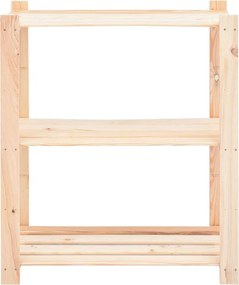 Úložný regál 3 police 80 x 38 x 90 cm masivní borovice 150 kg 286200