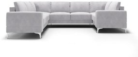 MEBLE GORECKI ARIA MAX III moderní rozkládací sedačka ve tvaru U Světe šedá 315 x 90 x 245 cm