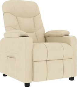 Masážní křeslo krémové textil 339101