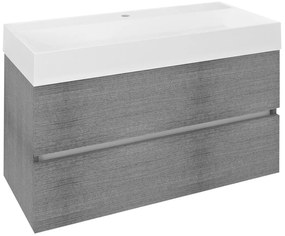 Sapho, ODETTA umyvadlová skříňka 95x50x43,5cm, dub stříbrný, DT100-1111