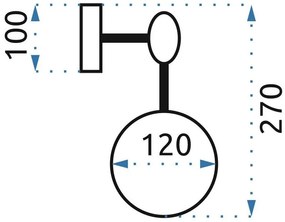 Toolight Nástěnné svítidlo Qata APP750-1W Černé
