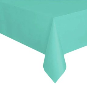 Jednorázový plastový jednobarevný ubrus 137x183 cm (matný) Barva: tyrkysová