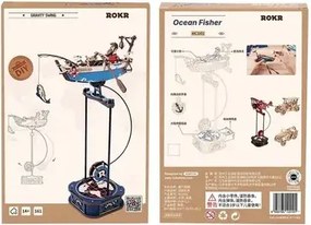 RoboTime 3D mechanická skládačka Rybářská loď s kyvadlem