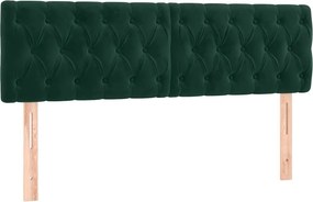 Box spring postel s matrací tmavě zelená 140x200 cm samet 3141488