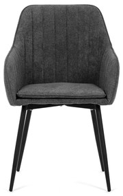 AUTRONIC Jídelní židle, šedá látka, černý kov