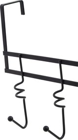 Černý kovový věšák na dveře 46 cm Jaxen – Premier Housewares