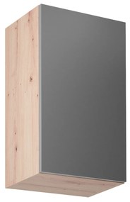Horní kuchyňská skříňka LANGEN 45 cm; šedá / dub artisan
