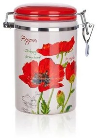 Banquet Keramická dóza s klip uzávěrem Red Poppy, 750 ml