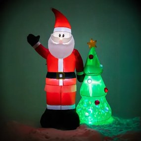 Nafukovací Santa Claus s vánočním stromečkem 210 cm