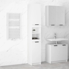 Koupelnová skříňka bílá 32 x 34 x 188,5 cm kompozitní dřevo