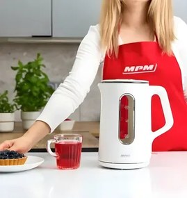 MPM MCZ-126/B bílá / Rychlovarná konvice / 1,5 l / plastová