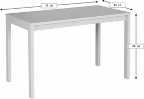 Konferenční stolek FROST 75x40 cm, krémový