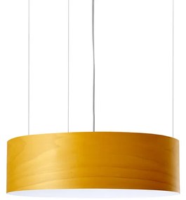 Tenké dřevěné svítidlo ve tvaru válce Gea Slim  Tenké dřevěné svítidlo ve tvaru válce Gea Slim Dekor: Žlutý