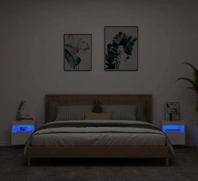 vidaXL Nástěnné TV skříňky s LED osvětlením 2 ks 40 x 30 x 40 cm [837170] Barva: Bílá