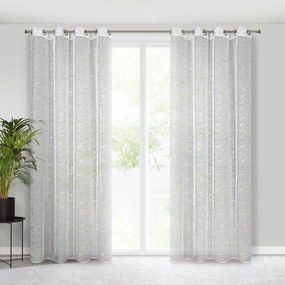 ZÁCLONA NA KROUŽČÍCH REVA1 140X250 CM VZOROVANÁ