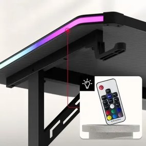 Huzaro Hero 4.6 RGB černá / Herní stůl / 160 x 60 x 56-79 cm / 6 úrovn