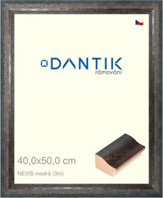DANTIK rámeček 40x50 | NEVIS modrá (Plexi Čiré)