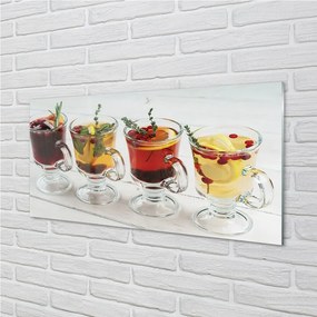 Obraz na skle Zimní ovocný čaj byliny 100x50 cm